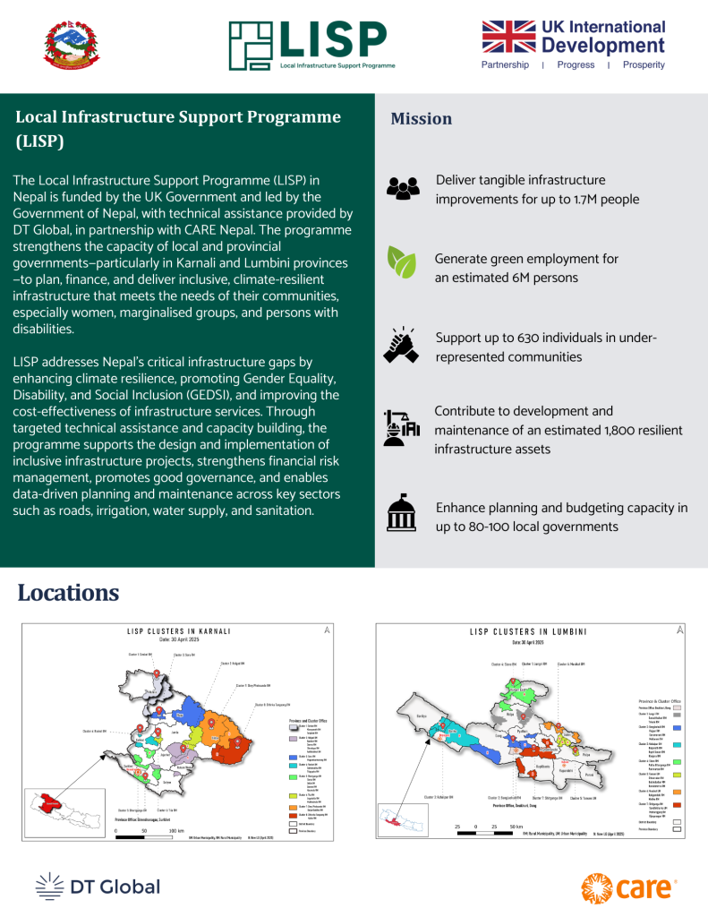 Local Infrastructure Support Programme (LISP) – Care Nepal